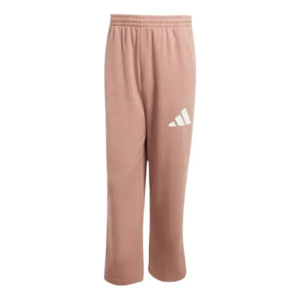 Adidas Essentials Wide Leg 3 Bar Logo Pants Asia Sizing - Pink
