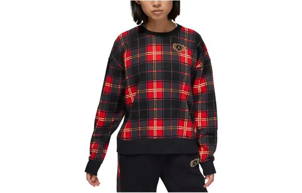 JORDAN Air Brooklyn Fleece Crew Checked
