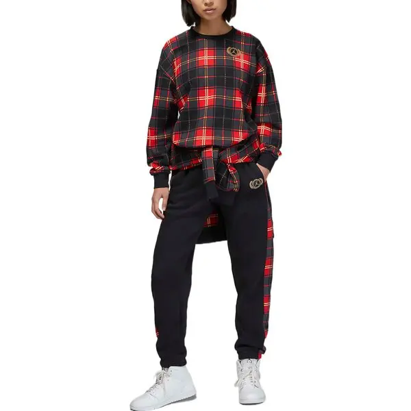 JORDAN Air Brooklyn Fleece Crew Checked