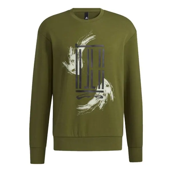 Adidas Crewneck Pullover With Graphic Print - Green