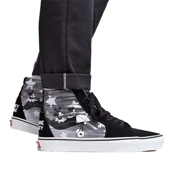 VANS Disney X Sk8-hi 'plane Crazy' High Top Sneakers - Black