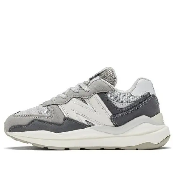 NEW BALANCE 57/40 "grey White" Retro Low Top Sneakers - Gray/white