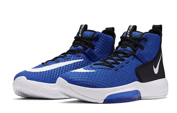 Nike Zoom Rize Team Mid Top Basketball Sneakers - Blue/black/white