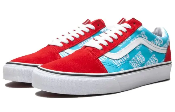 VANS Old Skool 'retro Mart' Sneakers - Red/blue