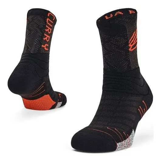 Under Armour Curry Playmaker Crew Socks - Black/orange