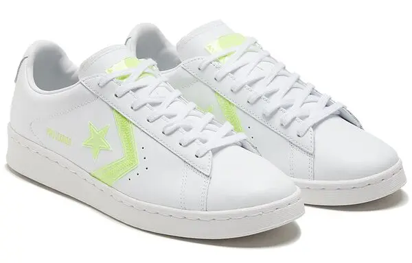 CONVERSE Pro Leather Low Top Sneakers - White/yellow