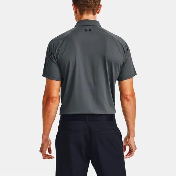 Under Armour Logo Pattern Loose Short Sleeve Polo Shirt Gray