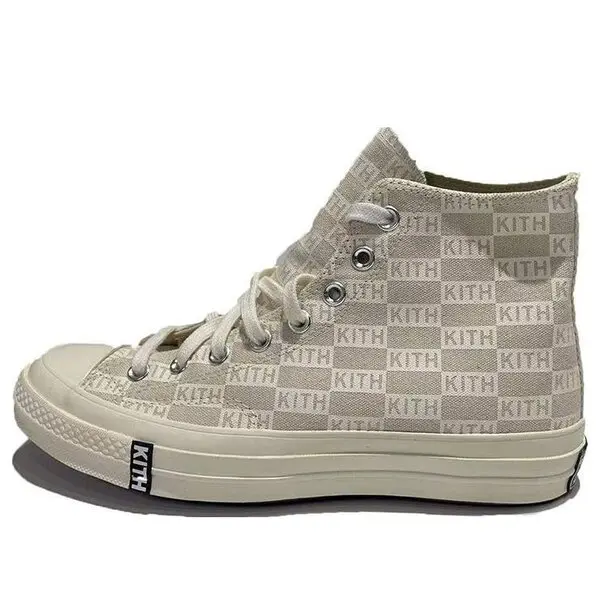 CONVERSE Kith X Chuck 70 High Top Natural Monogram Sneakers - White