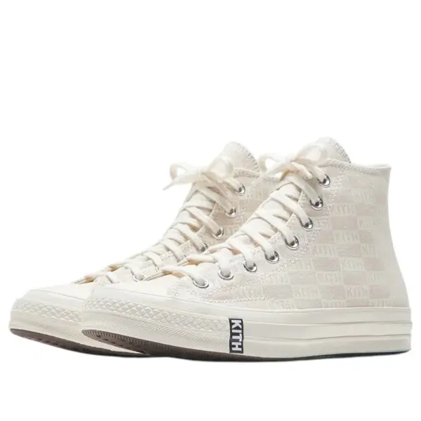 CONVERSE Kith X Chuck 70 High Top Natural Monogram Sneakers - White
