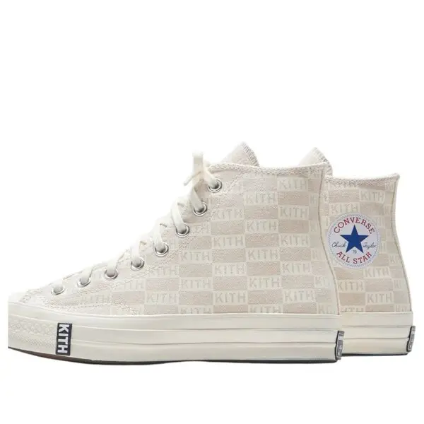 CONVERSE Kith X Chuck 70 High Top Natural Monogram Sneakers - White