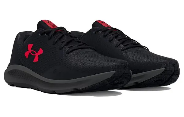 Under Armour Charged Pursuit 3 Athletic Sneakers - Black/red