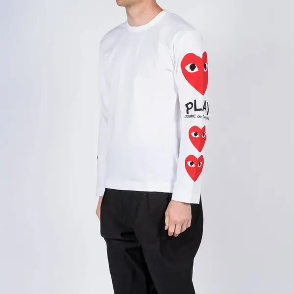 Play Comme Des Garcon Printed Sleeve Long-sleeve
