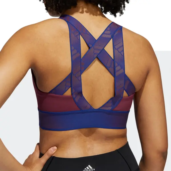 Adidas Believe This Medium-support Workout Bra Asia Sizing 'copper Blue - Copper/blue
