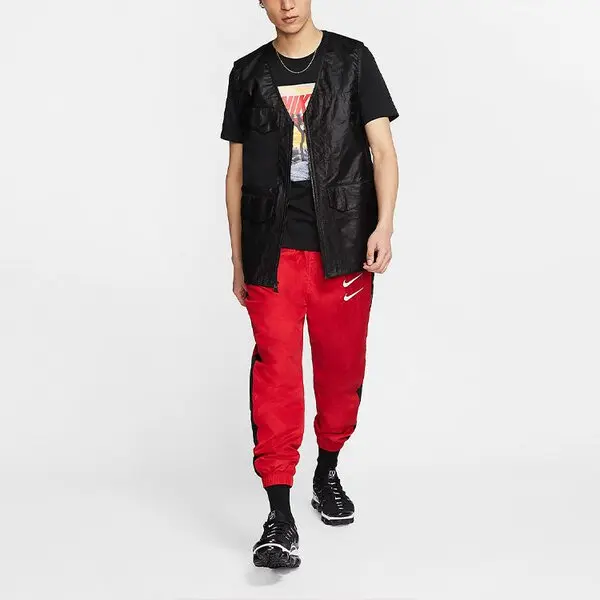 Nike Printing Pattern Round Neck Short Sleeve - Black