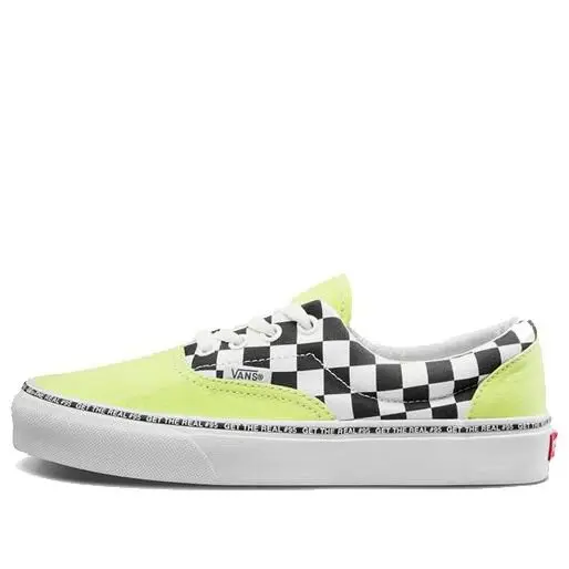VANS Era Sunny Lime Checkerboard Low Top Sneakers - Yellow