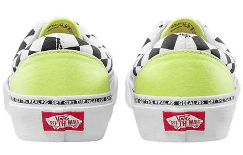 VANS Era Sunny Lime Checkerboard Low Top Sneakers - Yellow