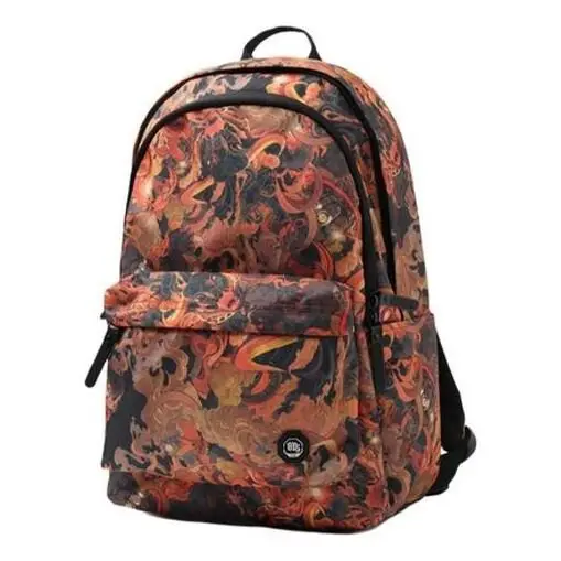 LI-NING Badfive Graphic Backpack - Orange/black