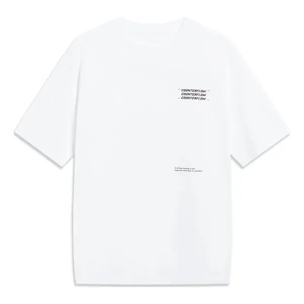 LI-NING Counterflow Graphic T-shirt 'white - White/black