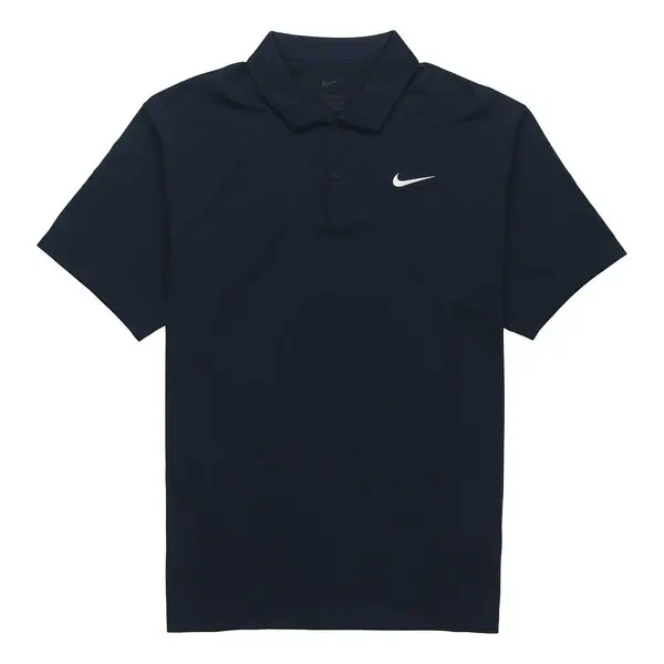 Nike Court Dri-fit Tennis Lapel Short Sleeve Polo Navy Blue - Multi-color