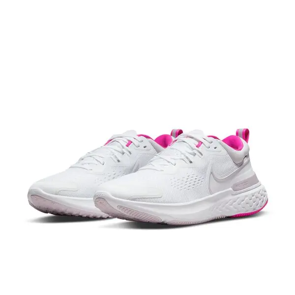 Nike React Miler 2 Athletic Sneakers - White/pink