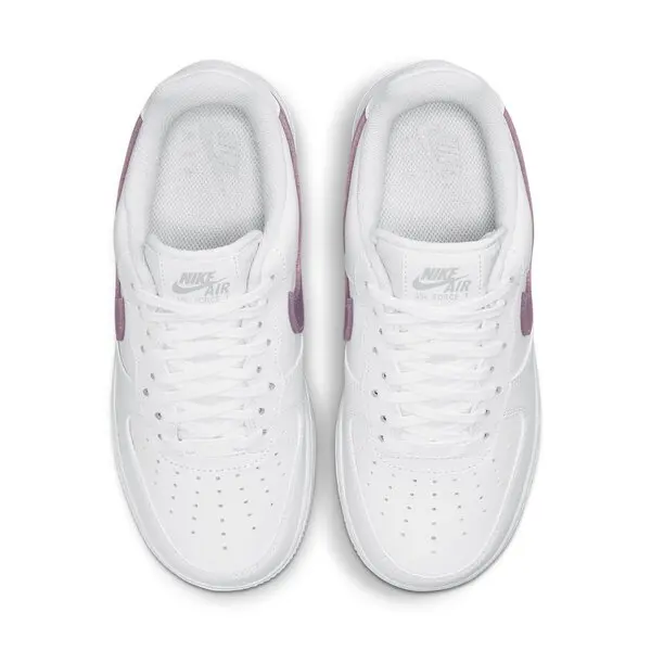 Nike Force 1 Low Sneakers With Glitter Swoosh - White/purple