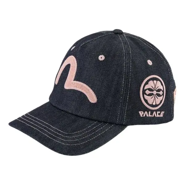 PALACE X Evisu Embroidered Denim Cap - Indigo