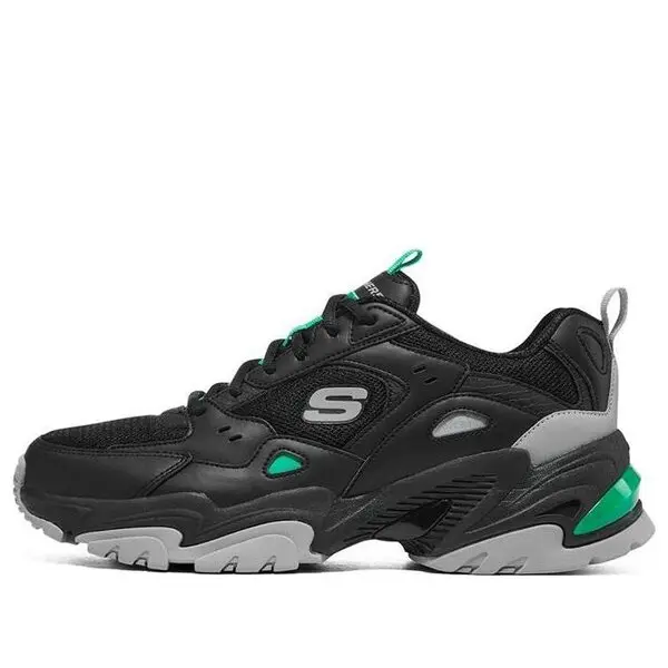 Sketchers Stamina V2 Athletic Sneakers - Black/charcoal/green