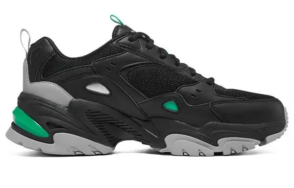 Sketchers Stamina V2 Athletic Sneakers - Black/charcoal/green