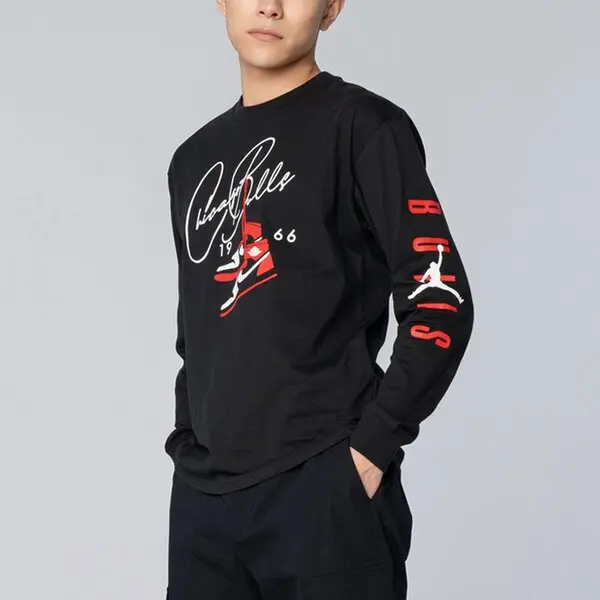 JORDAN Air Nba Courtside Chicago Bulls Long Sleeve Pullover