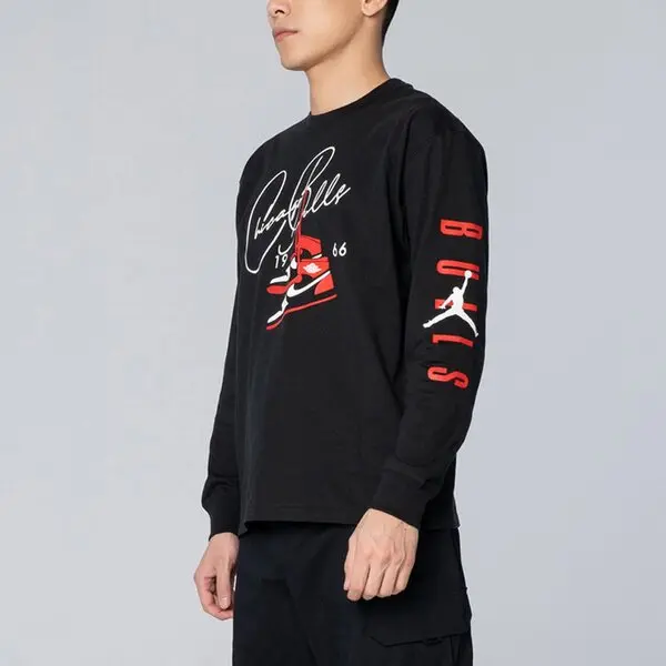 JORDAN Air Nba Courtside Chicago Bulls Long Sleeve Pullover