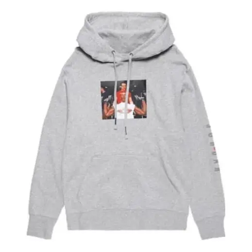 JORDAN X Undefeated Hoodie - Heather Grey