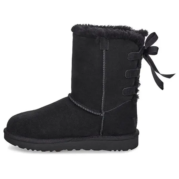 UGG Short Bow Stiefel Fleece Lined Boots - Black