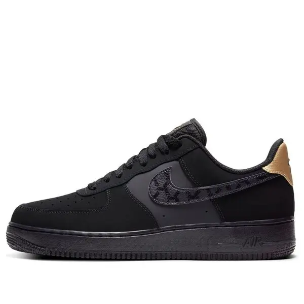 Nike Force 1 Low Top Sneakers - Black/gold