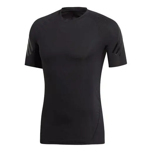Adidas Training Short Sleeve With Stripe Detailing - Black