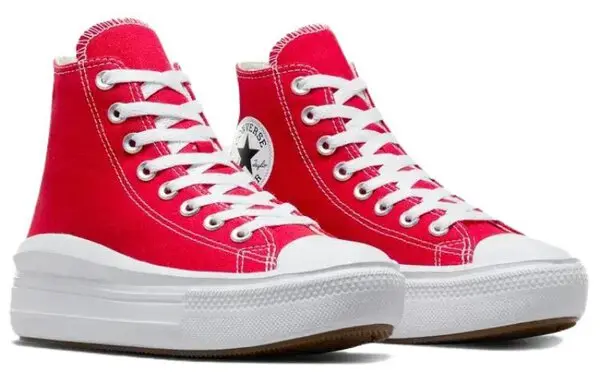 CONVERSE Chuck Taylor All Star Move High Top Sneakers - Red/white