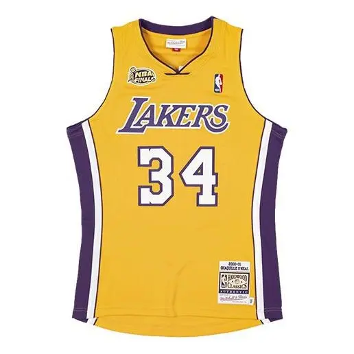 Mitchell & Ness Los Angeles Lakers Shaquille O'neal 00-01 Home Swingman Jersey - None