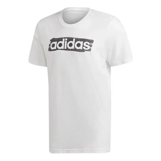 Adidas Alphabet Logo Sports Short Sleeve - White
