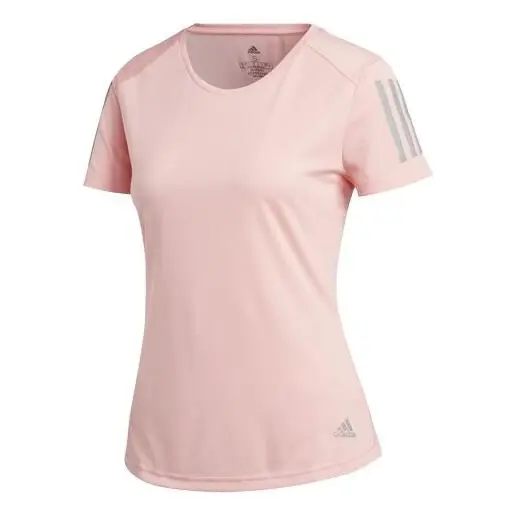 Adidas Own The Run Reflective Short Sleeve Performance Tee - Pink