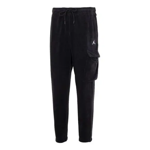 JORDAN Casual Thicken Fleece Lined Bundle Feet Sports Pants Black - Default Colorway