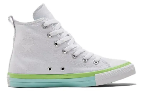 CONVERSE Chuck Taylor All Star High Top Sneakers - White/green