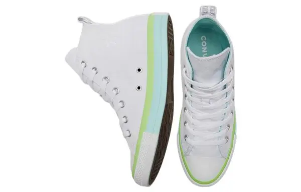CONVERSE Chuck Taylor All Star High Top Sneakers - White/green