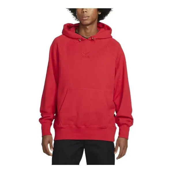 Nike Nsw Air Fleece Pullover Hoodie - Red