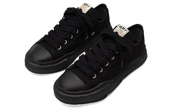 Mihara Yasuhiro Peterson Og Sole Canvas Low-top Sneaker - Black