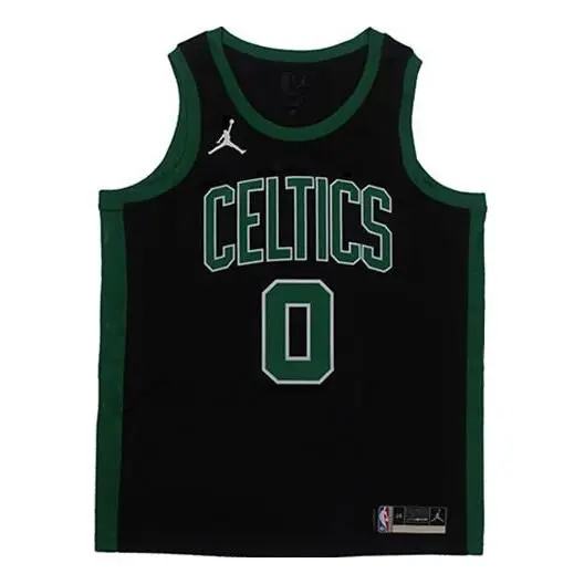 JORDAN Boston Celtics Tatum No. 0 Basketball Jersey - Black/green