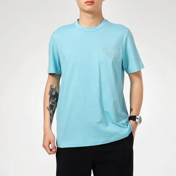 Adidas Diamond Tee Short-sleeved Breathable Running Blue