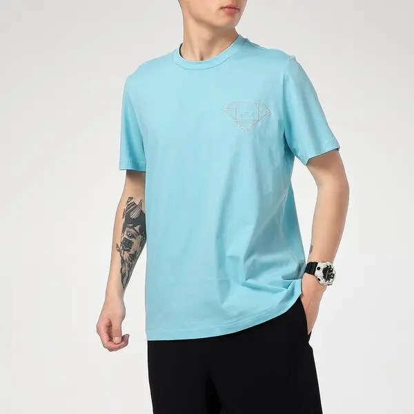 Adidas Diamond Tee Short-sleeved Breathable Running Blue