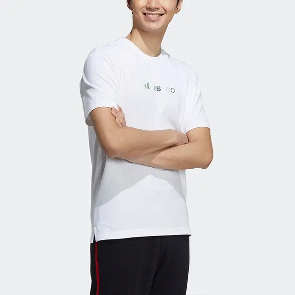 Adidas Neo Ss May Tee 2 Logo Short Sleeve