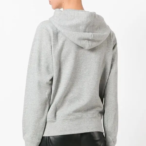 Play Comme Des Garcon Zip Hoodie With Red Heart Emblem - Grey