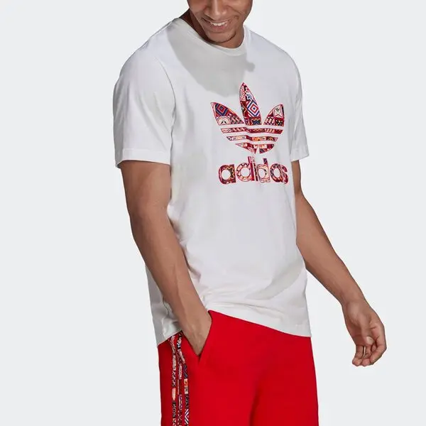 Adidas Originals Athleisure Casual Sports Breathable Short Sleeve - White