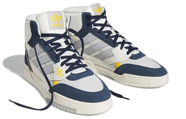 Adidas Originals Drop Step Se High Top Sneakers - White/blue